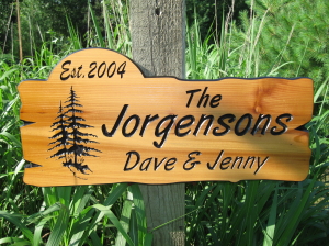 Rustic Offset Sign | Custom Carved Signs